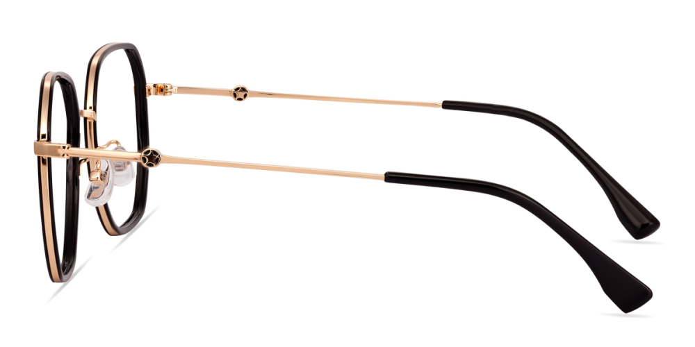 Muse Geometric Black Frames with Rich Detail | Zinff Optical Muse Geometric Black Frames with Rich Detail | Zinff Optical