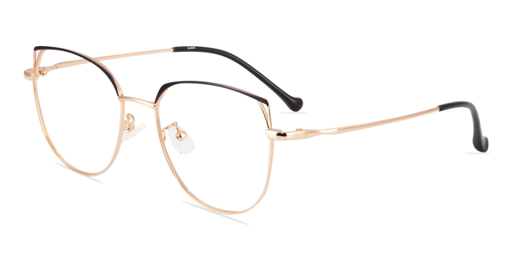 Athena Inspired Black Gold Frames with Rich Detail | Zinff Optical