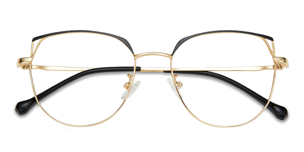Athena Inspired Black Gold Frames with Rich Detail | Zinff Optical