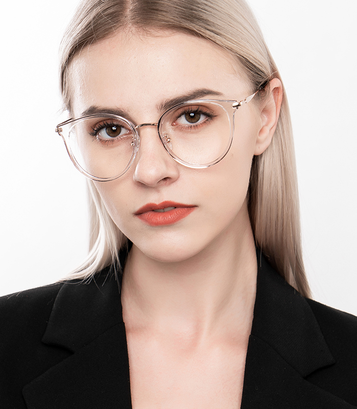 Heras(Edith's choice) Delicate Clear Gold Eyeglasses | Zinff Optical