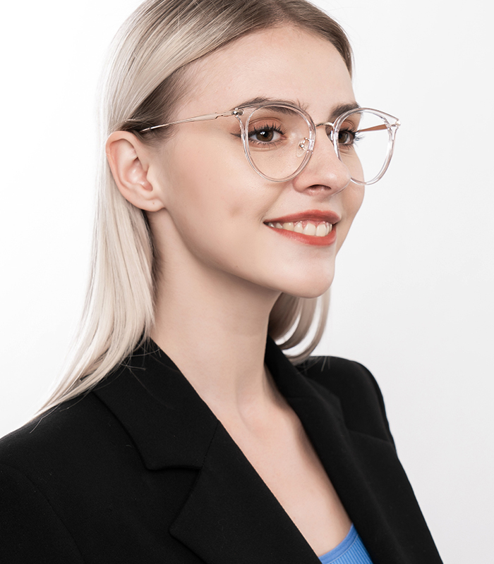 Heras(Edith's choice) Delicate Clear Gold Eyeglasses | Zinff Optical